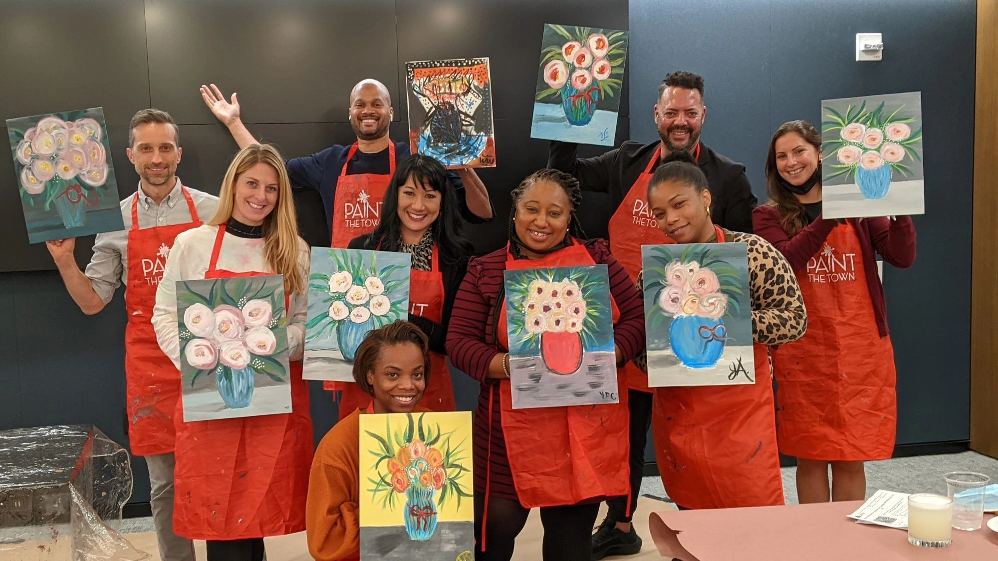 Corporate Paint and Sip Events | Team Building Activities | Team Paint ...